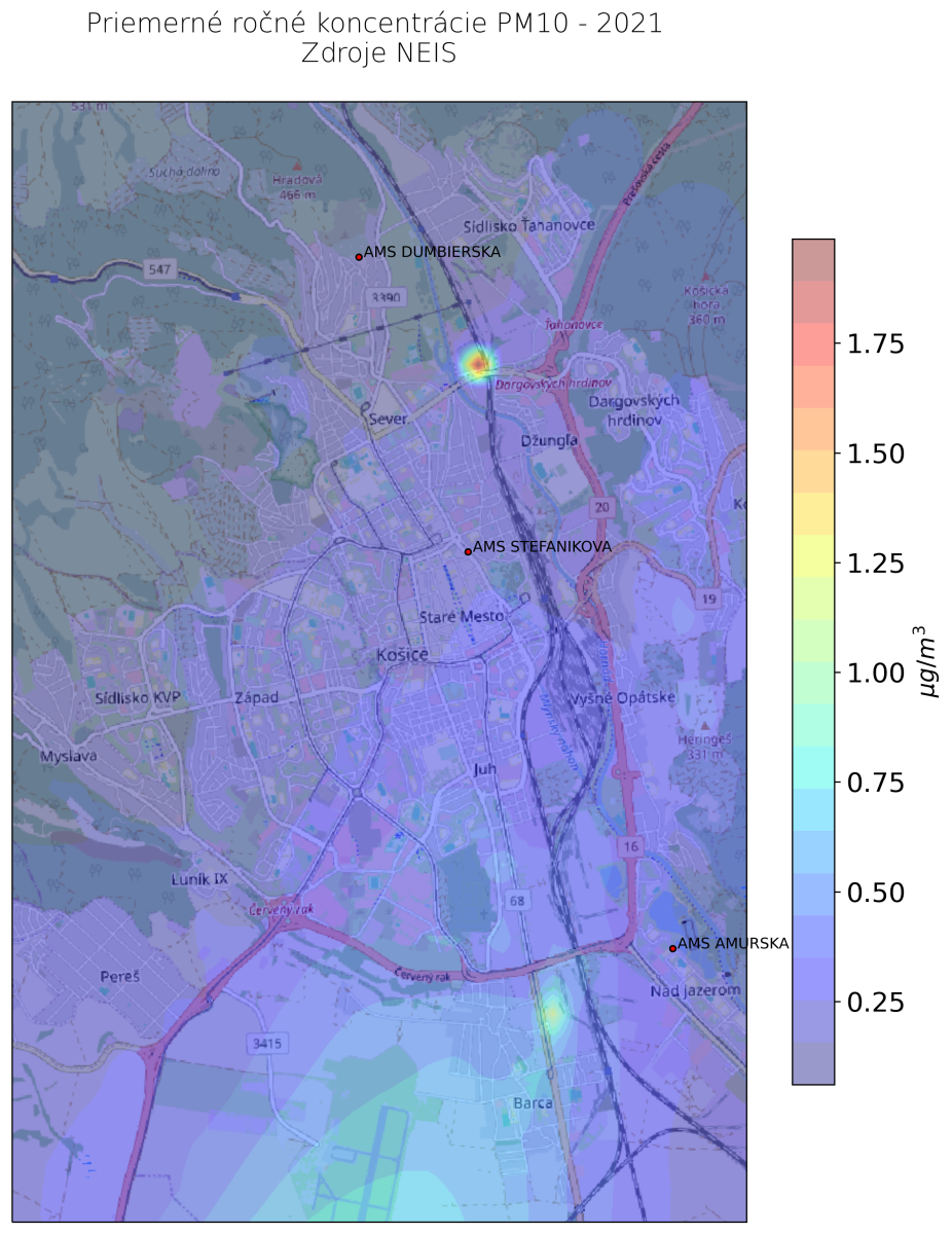 Výstupy modelovania s vysokým rozlíšením - KE - Košice - spolu - SHMÚ