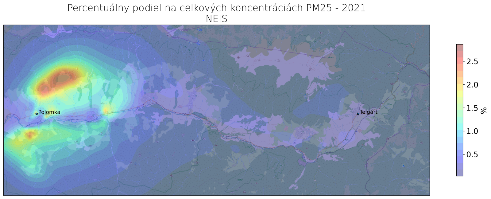Výstupy modelovania s vysokým rozlíšením - BB - Horehronie - spolu - SHMÚ